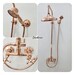 Pink Shower System ,copper Rain Shower System With Handheld Shower ...