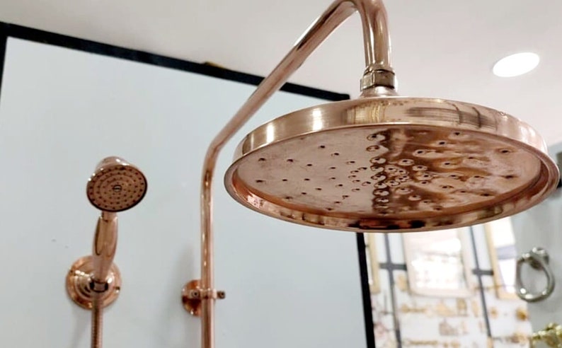 Pink Shower System ,copper Rain Shower System With Handheld Shower ...