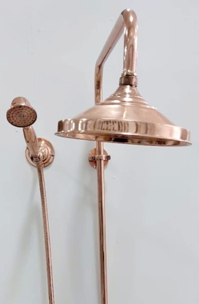 Pink Shower System ,copper Rain Shower System With Handheld Shower ...
