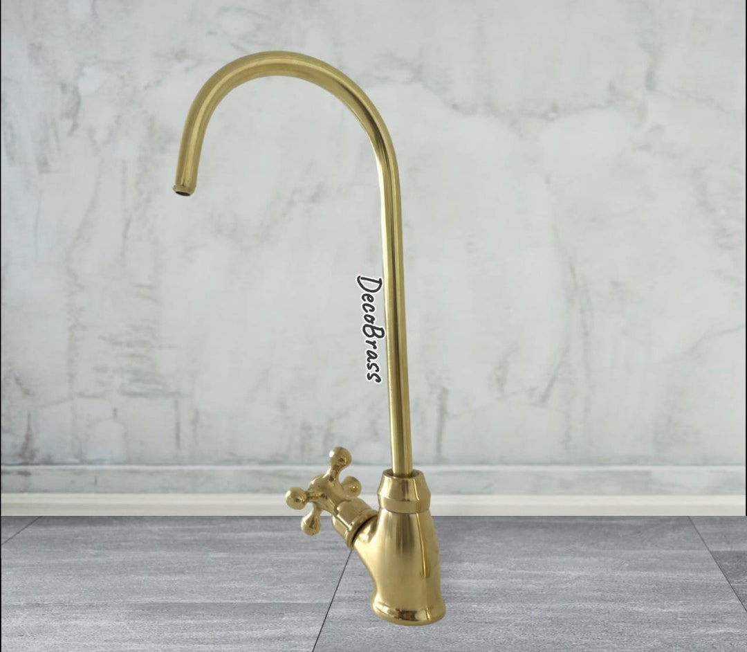 Unlacquered Brass Water Dispenser Kitchen Faucet, Cold Water Single ...