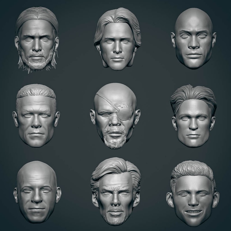 1/6 Scale Head Sculpts - Etsy