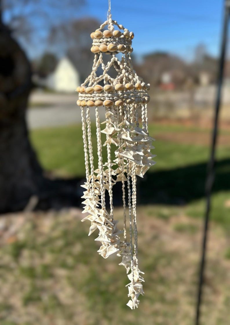 Vintage Cowrie Shell Mobile, Boho Coastal Hanging, 60" - Etsy