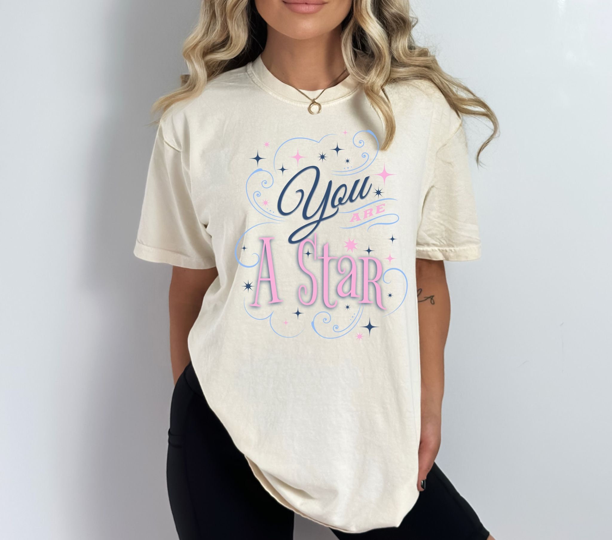 You Are A Star Comfort Color Shirt, Aesthetic Celestial T-shirt ...