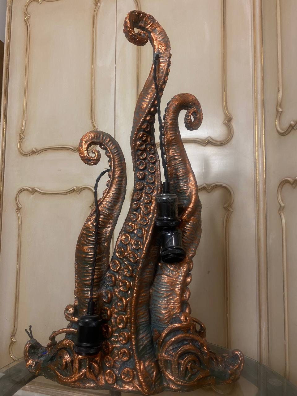 Tentacle Kraken Octopus Chandelier, Lovecraft Gothic Sculpture Ceiling ...