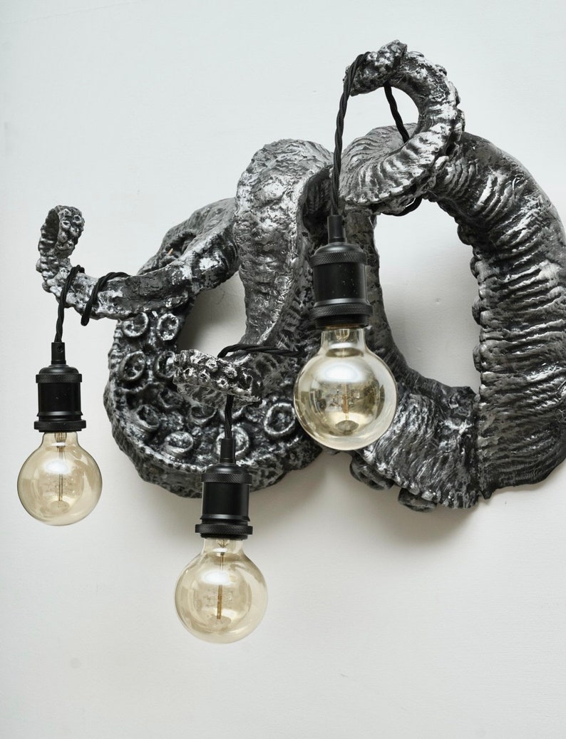 6 in a Raw Tentacle Kraken Octopus Wall Sconce Lovecraft Gothic ...