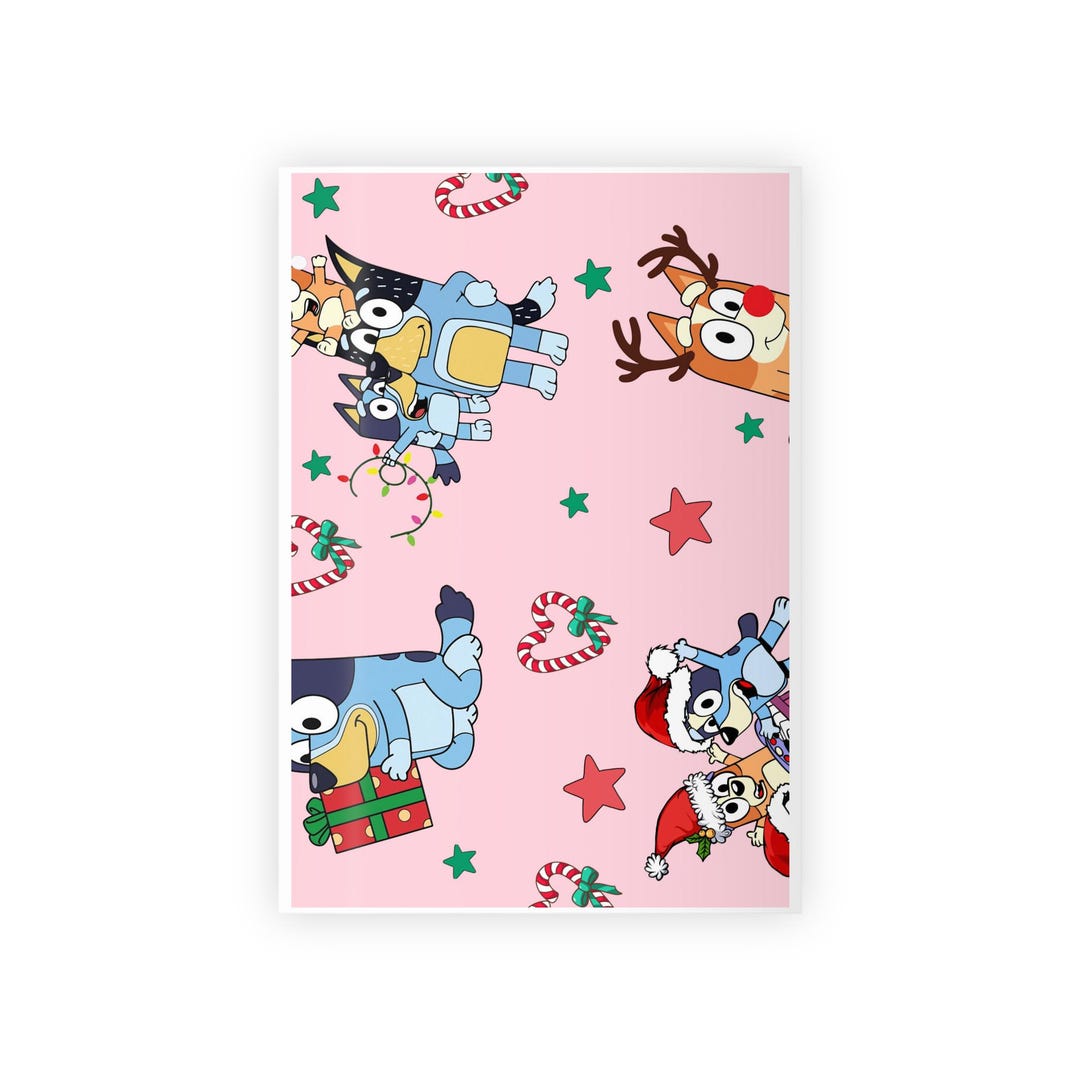 Bluey Christmas Wrapping Paper - Etsy