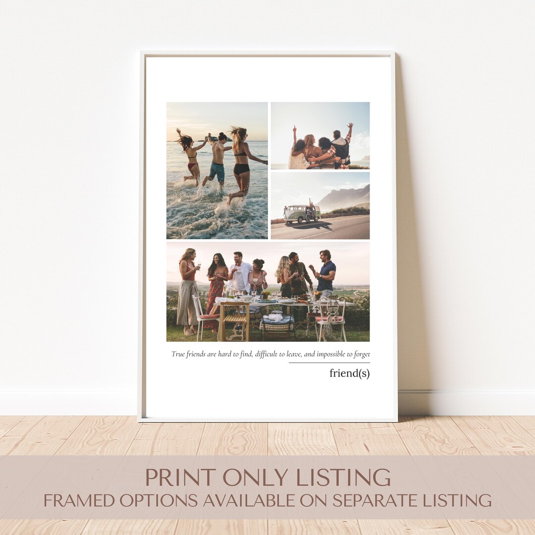 Personalised Printed Photo Collage Photo Print Family Portrait Family ...