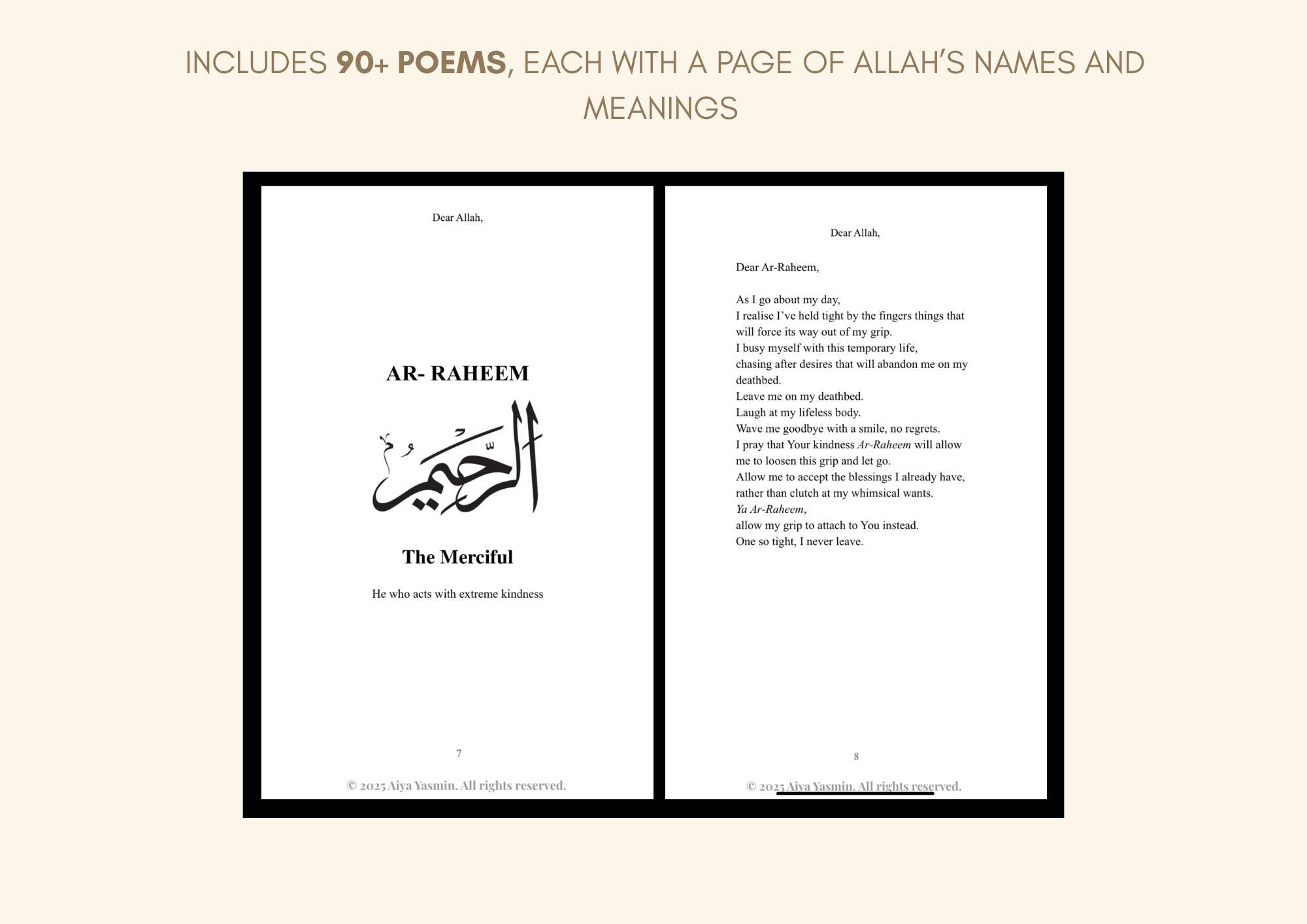 Dear Allah : Islamic Poetry Book (digital Download) - Etsy