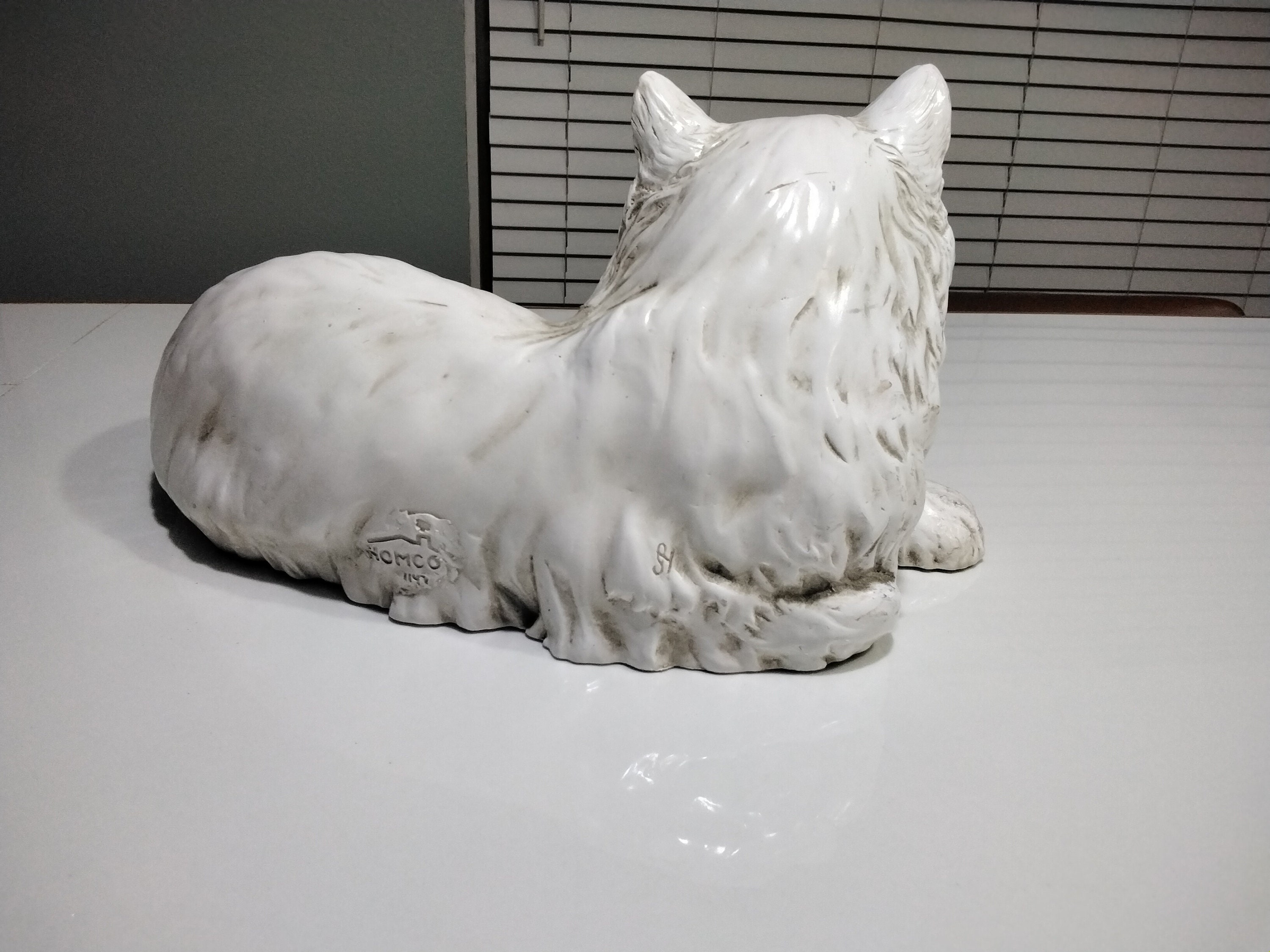 Persian White Cat Statue Sculpture Figurine - Vintage - Etsy