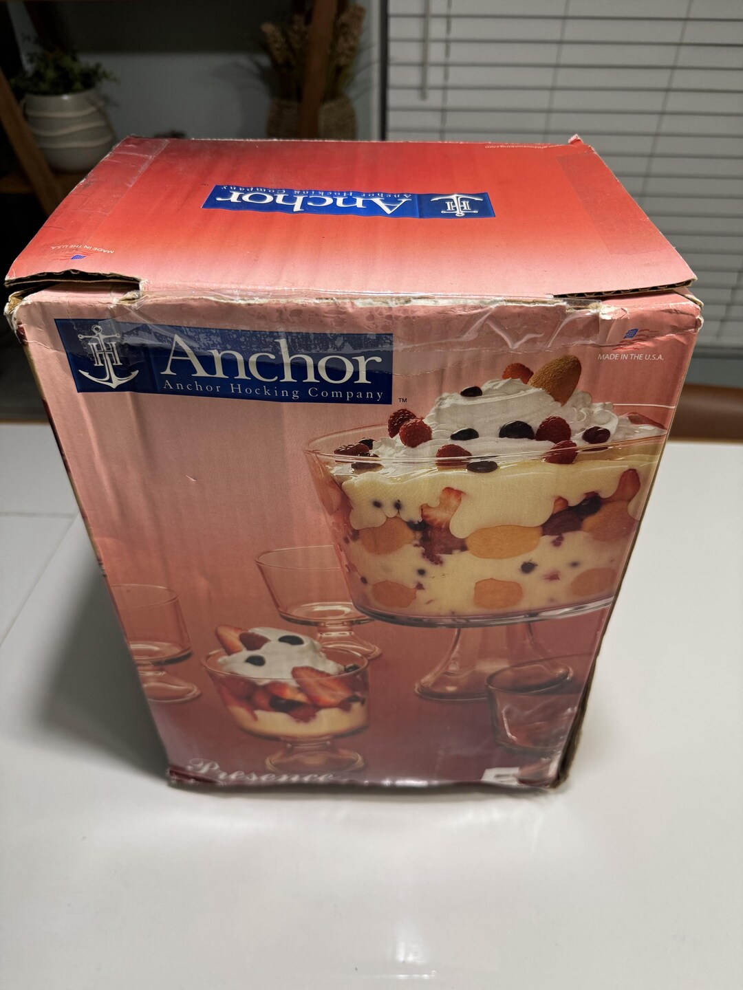 Anchor Trifle Set, 4 Mini Trifles and One Large Trifle - Vintage - Etsy