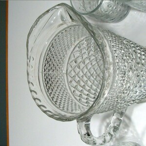 Embossed Pitcher and Drinking Glasses (4) - Etsy