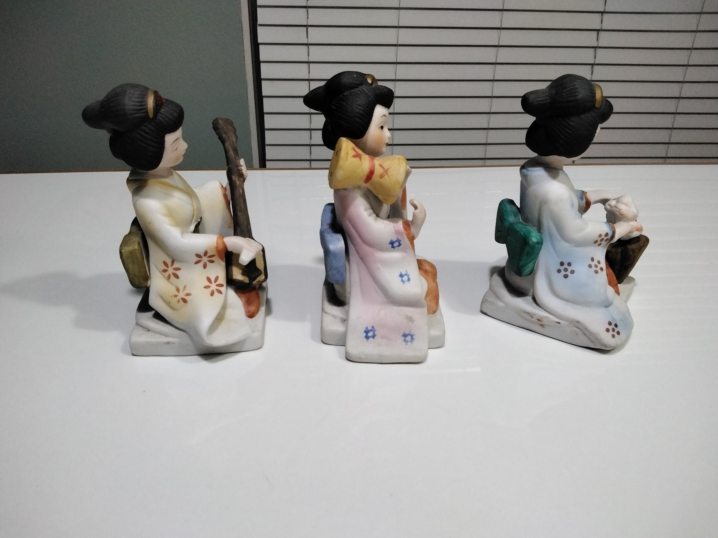 Hand Painted Porcelain Geisha/japanese Figurines Set - Taiwan - Etsy