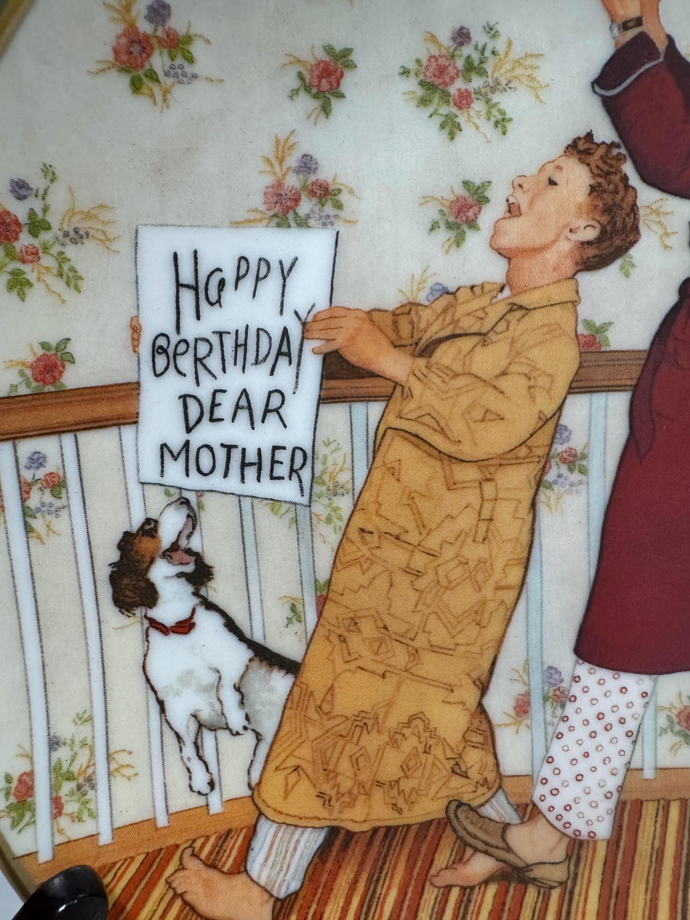 Norman Rockwell, Happy Birthday Mother Plate - Vintage - Etsy