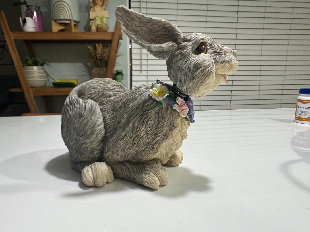 Bunny With Springing Head - Vintage Rare - Etsy