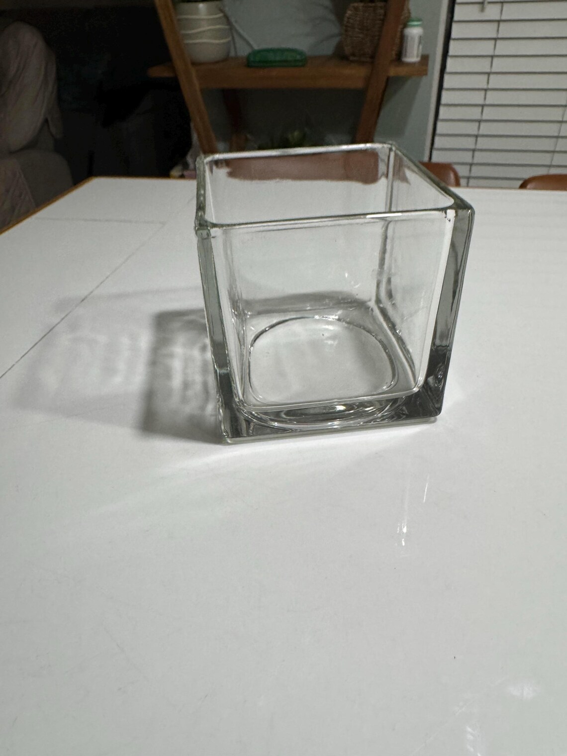 Square Glass Cube Vase - Etsy