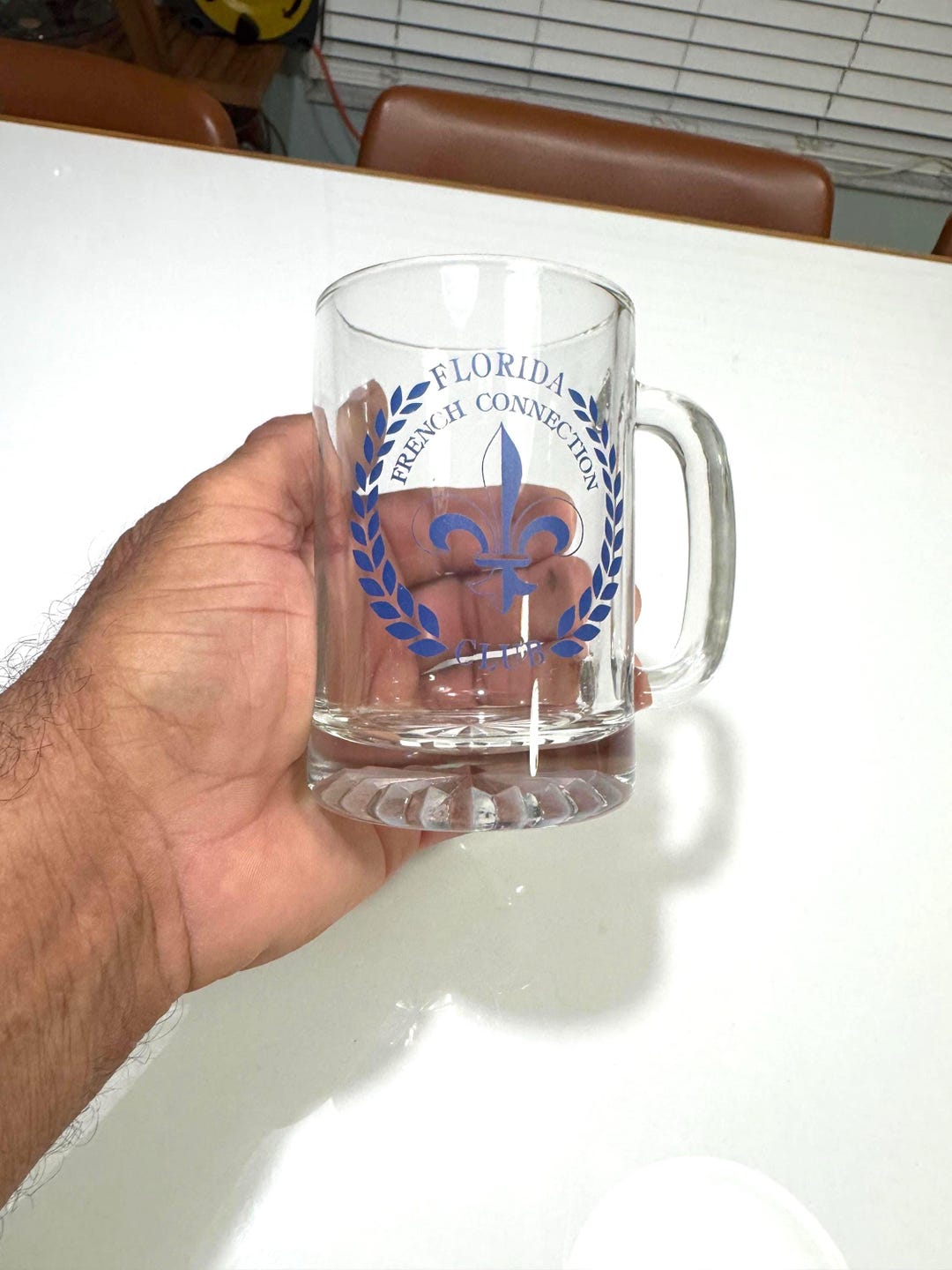 Glass Beer Mug - Florida French Connection Club Labeled - Etsy