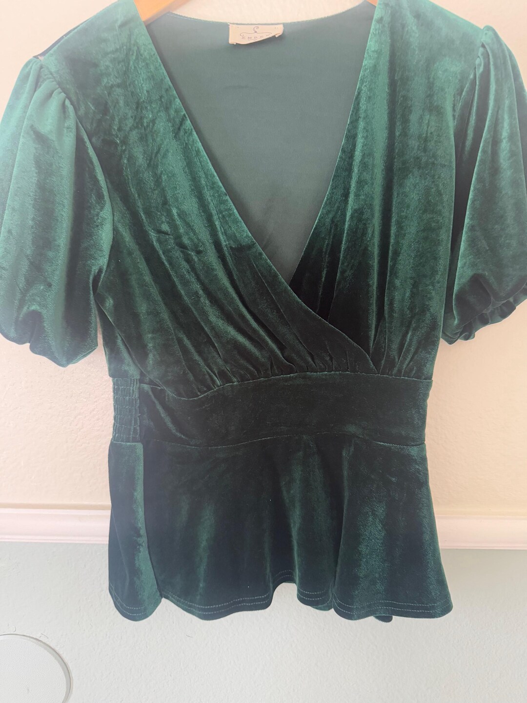 Emerald Green Velvet Top - Ember Medium - Etsy