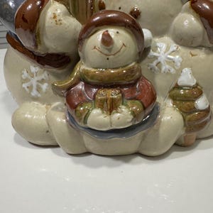 Snowman Family Cookie Jar - Vintage Rare - Etsy