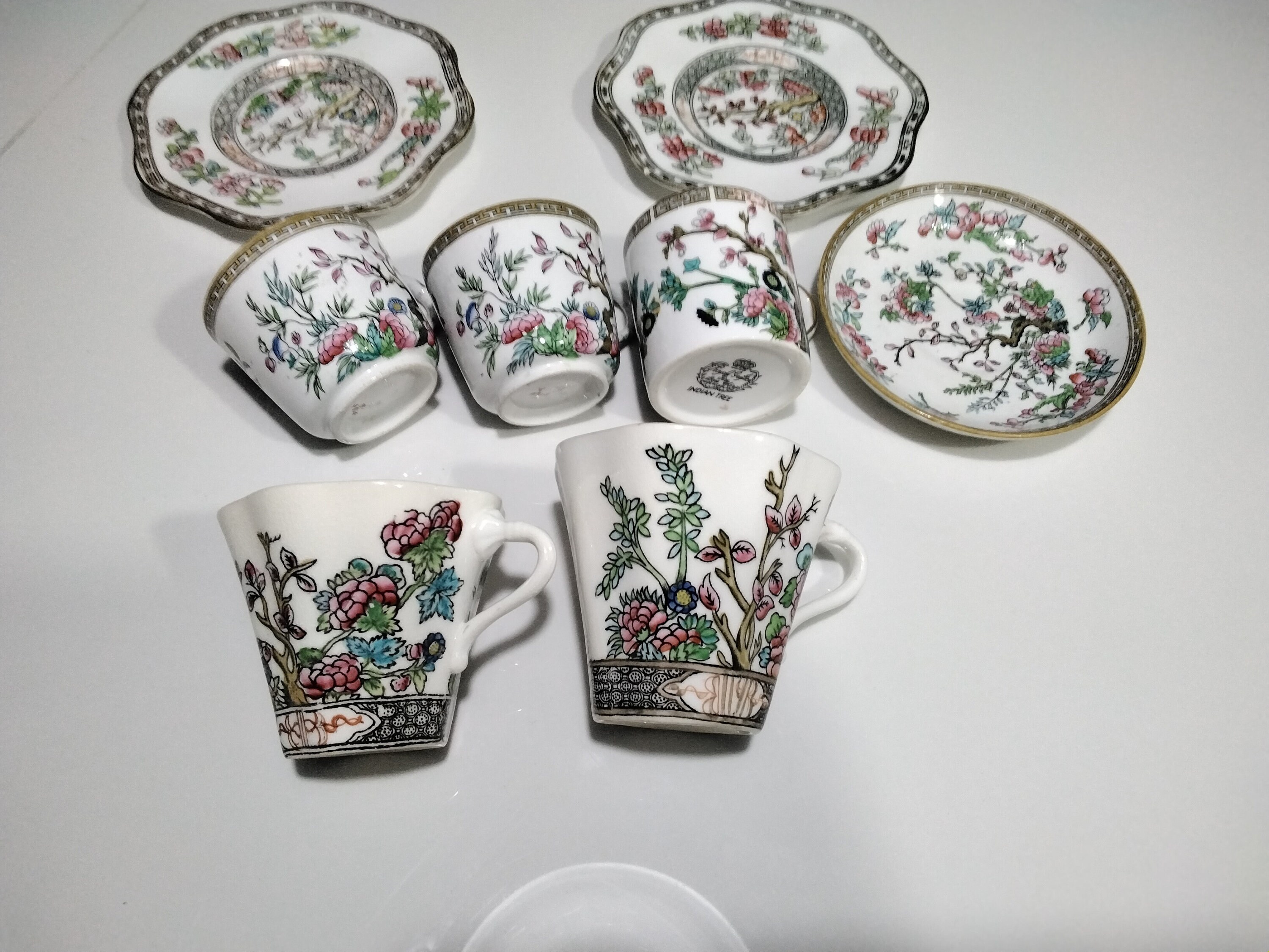 Antique England Coalport Porcelain Set of Cups & Saucers - Vintage - Etsy