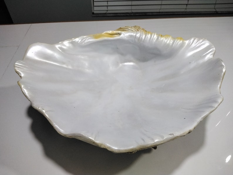 Giant Seashell Clam Coral Resin - Decorative Bowl - Etsy