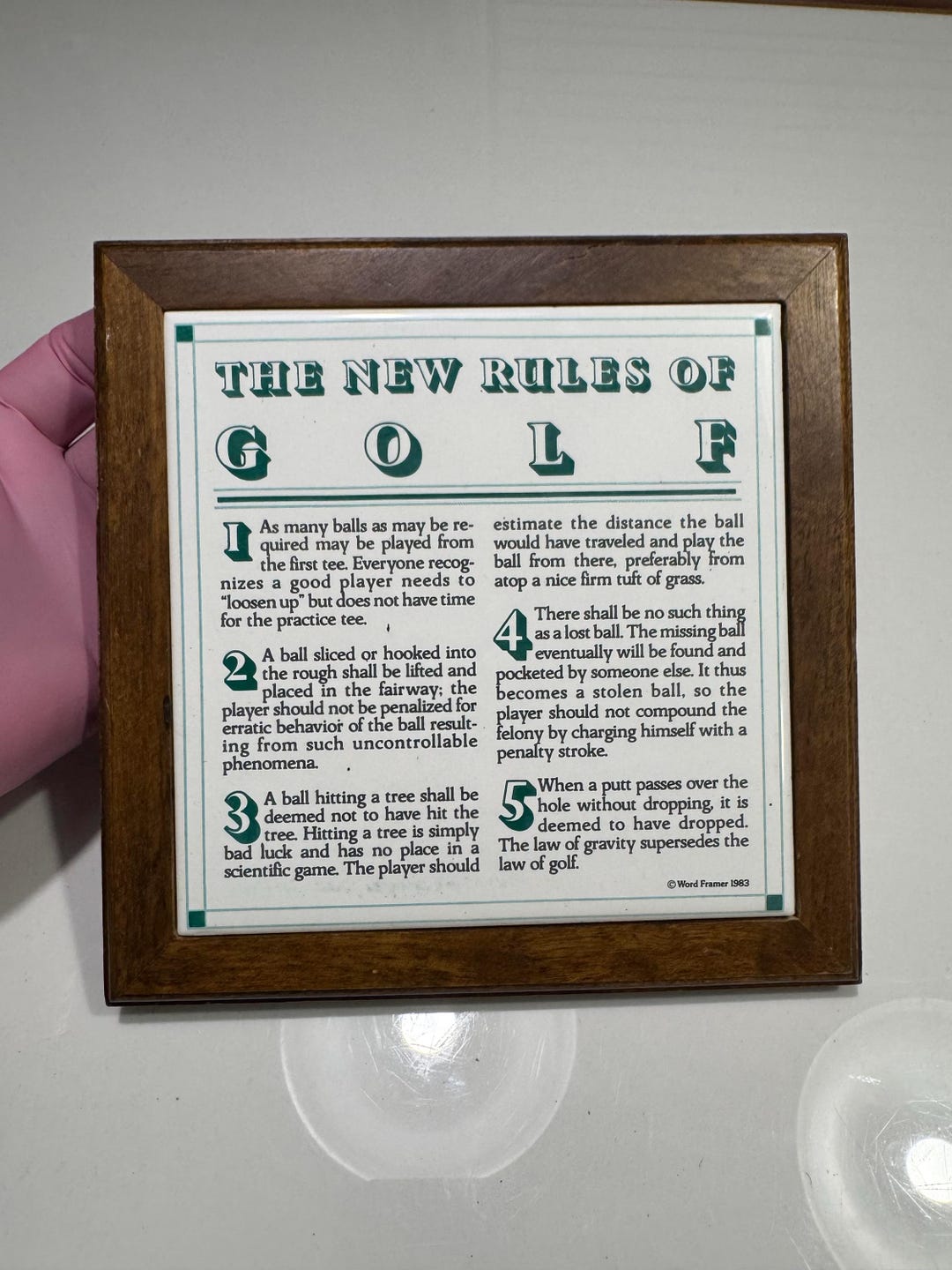 The New Rules of Golf Tile - Vintage - Etsy