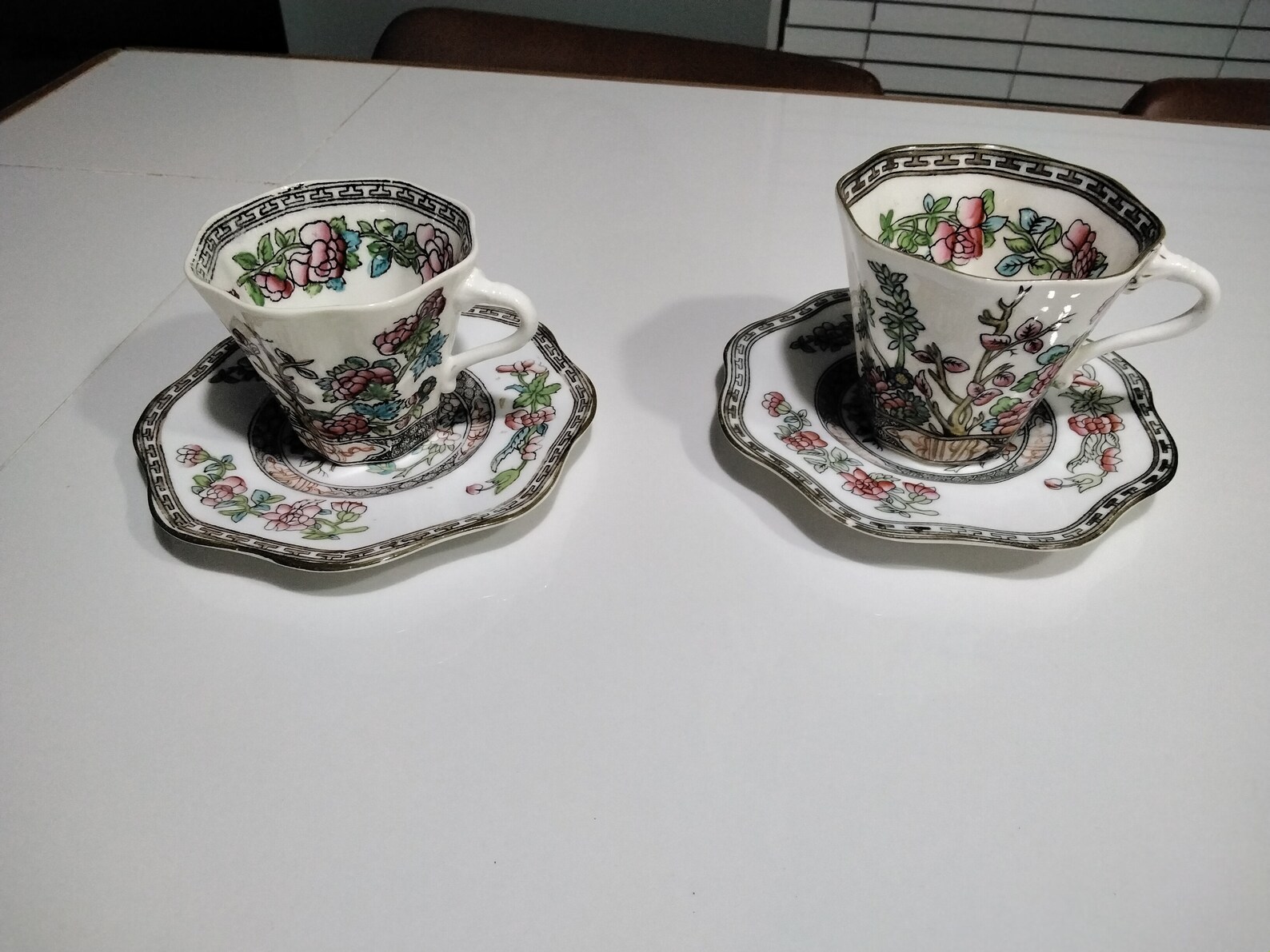 Antique England Coalport Porcelain Set of Cups & Saucers - Vintage - Etsy