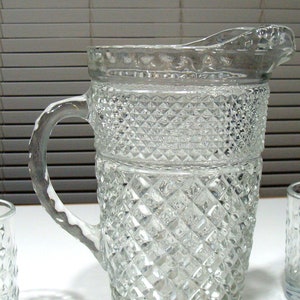 Embossed Pitcher and Drinking Glasses (4) - Etsy