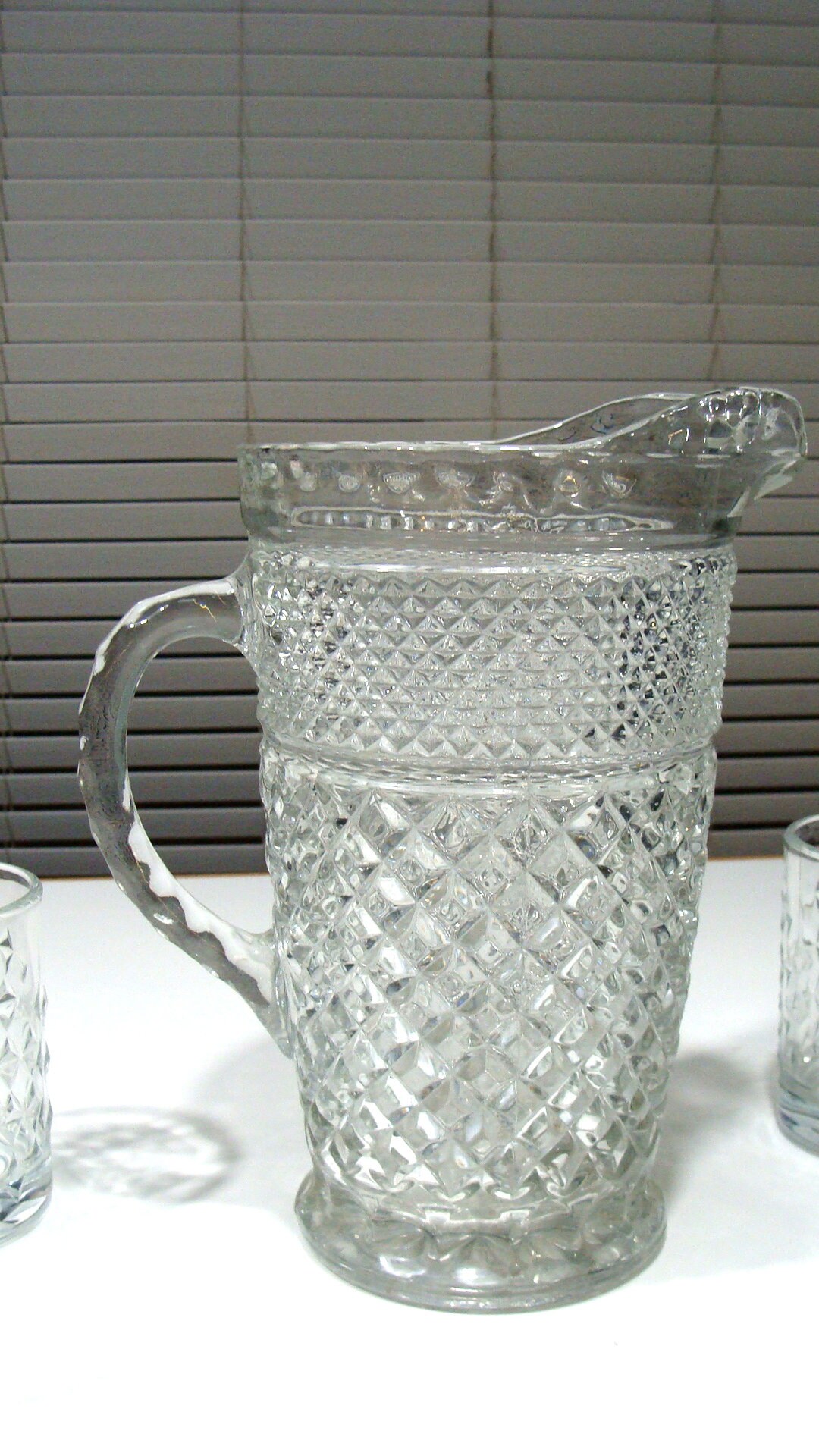 Embossed Pitcher and Drinking Glasses (4) - Etsy