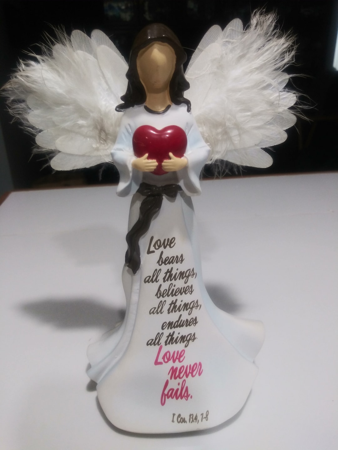Angel With Heart-fluorescent Wings - Etsy