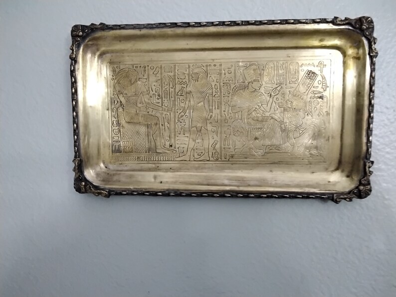 Egyptian Ornate Copper Brass Silver Trays - Etsy