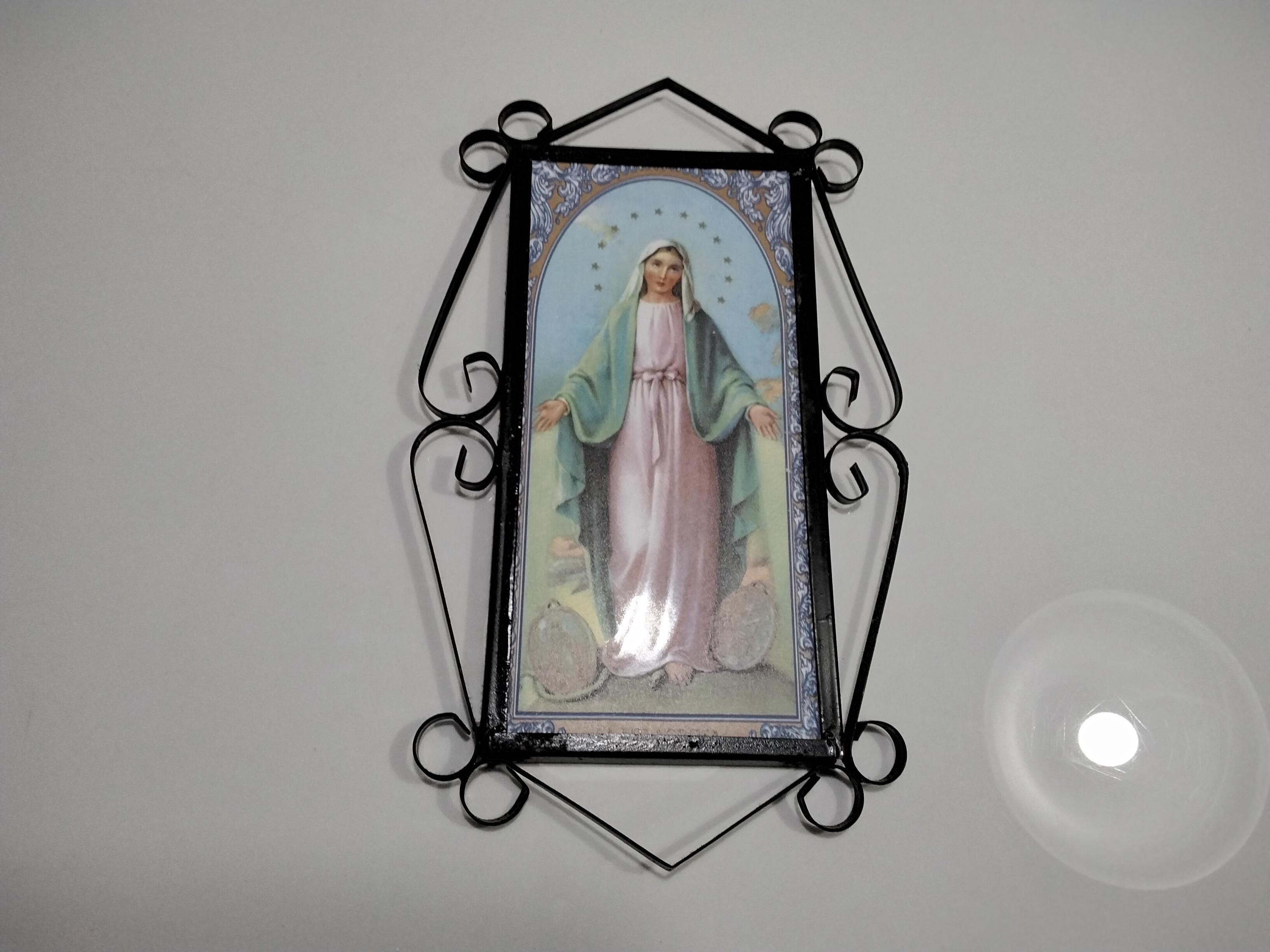 Virgin Mary Picture and Frame Wall Decor - Vintage - Etsy