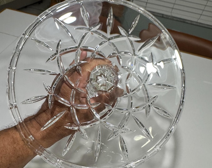 Gorham Crystal "lady Anne" Round Cake Stand - Etsy
