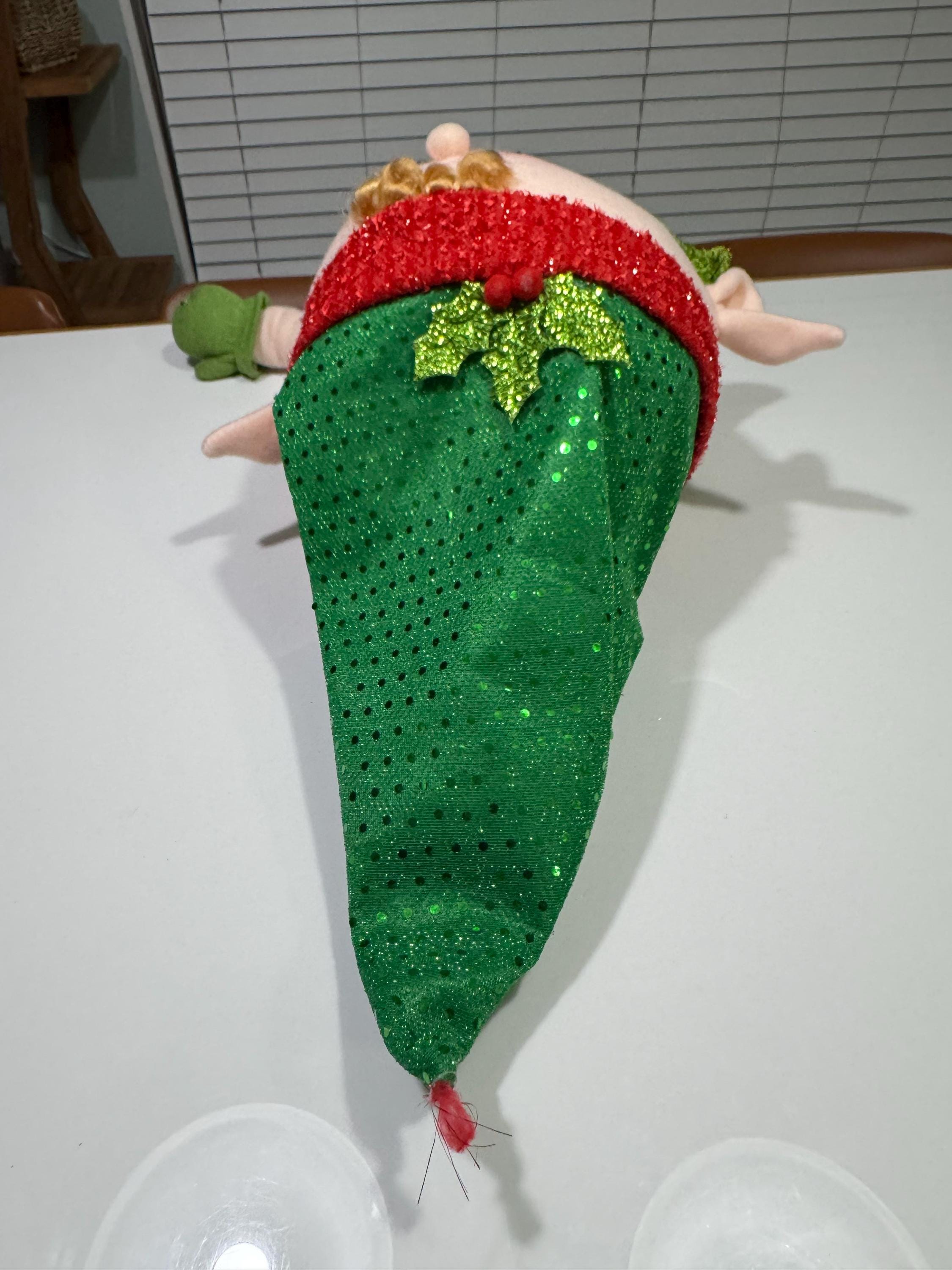 Elf Hugging Tree Topper / Table Decor - Vintage - Etsy