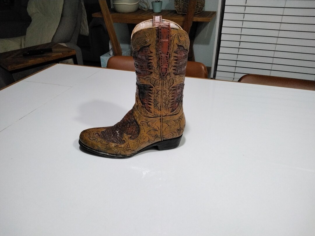 Decorative Cowboy Boot / Resin Paper Weight or Planter Vintage ...