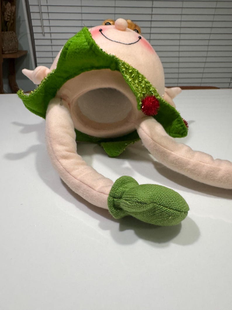 Elf Hugging Tree Topper / Table Decor - Vintage - Etsy