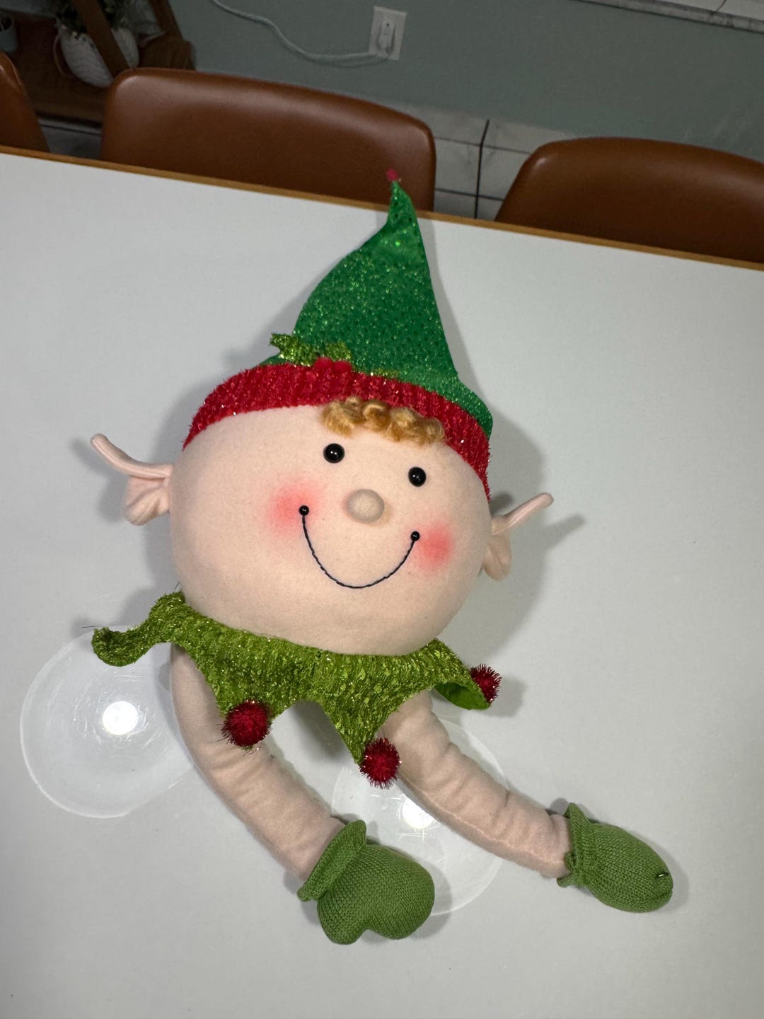 Elf Hugging Tree Topper / Table Decor - Vintage - Etsy