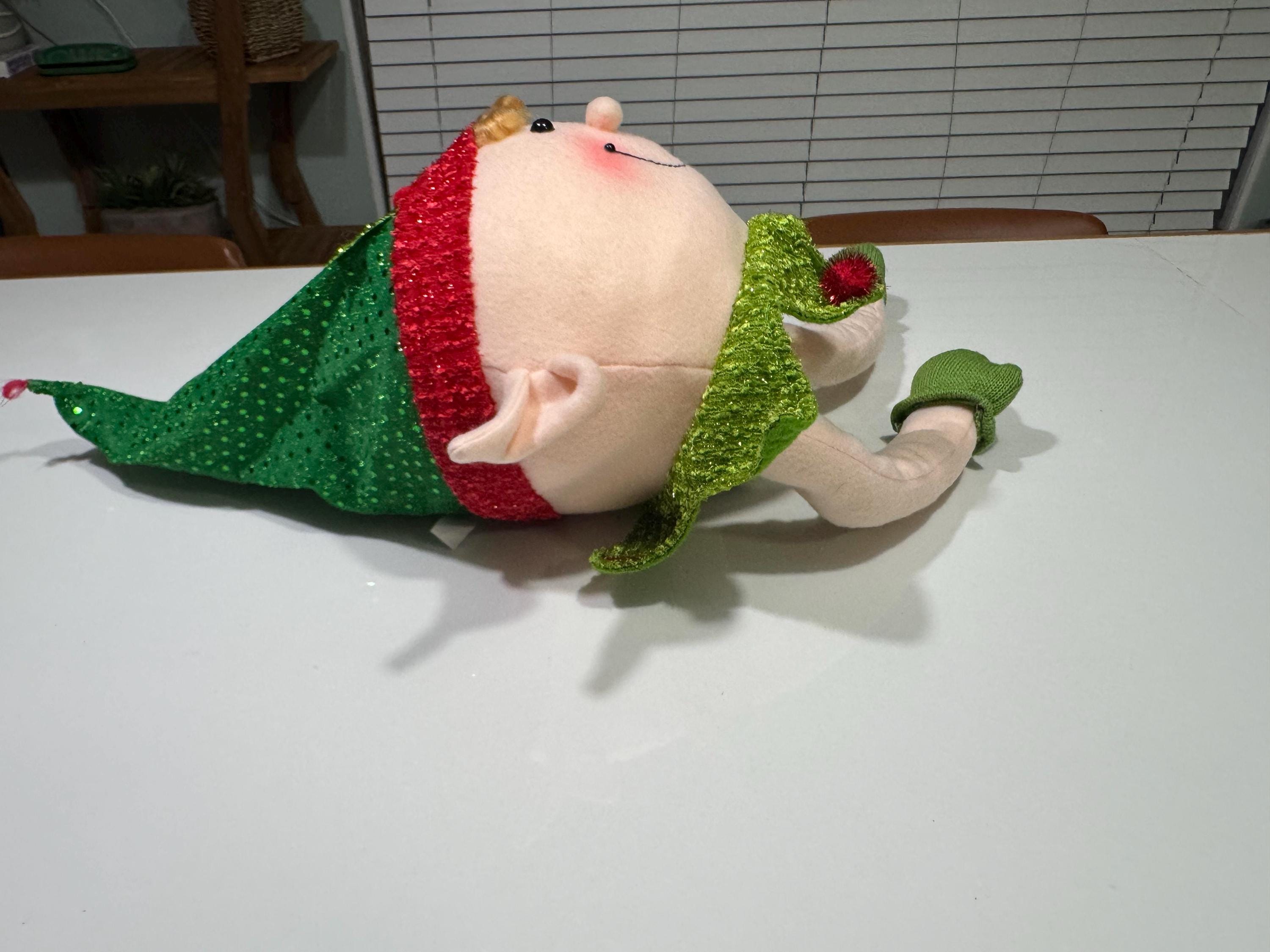 Elf Hugging Tree Topper / Table Decor - Vintage - Etsy