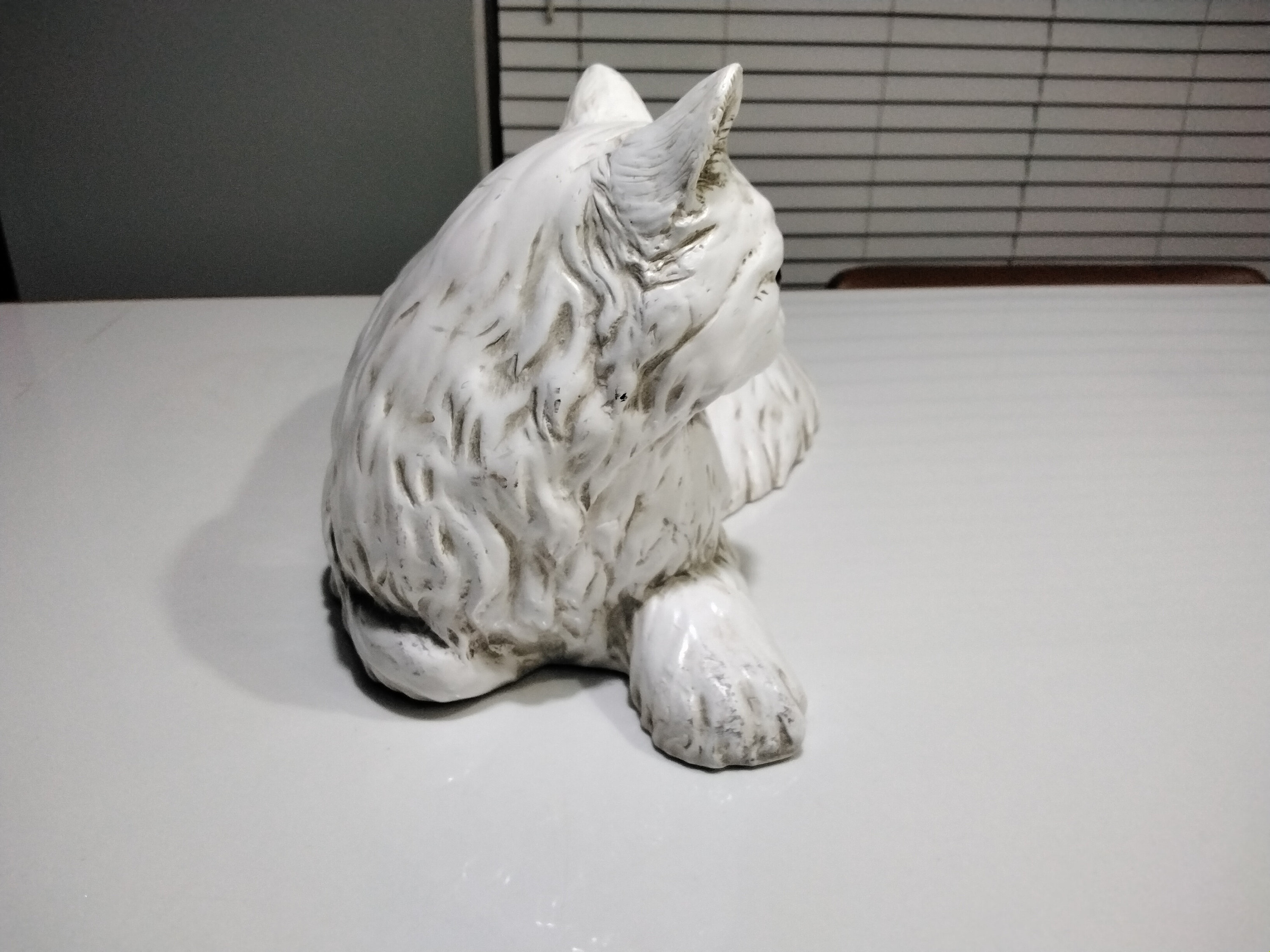 Persian White Cat Statue Sculpture Figurine - Vintage - Etsy