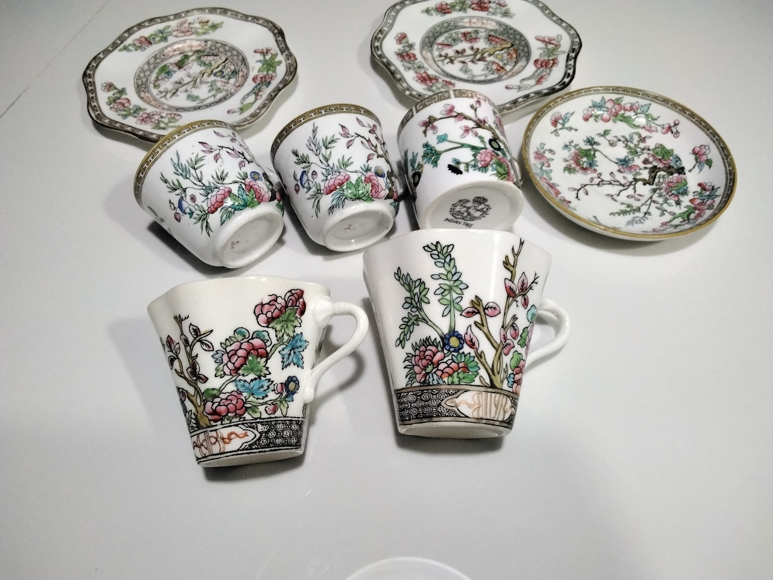 Antique England Coalport Porcelain Set of Cups & Saucers - Vintage - Etsy