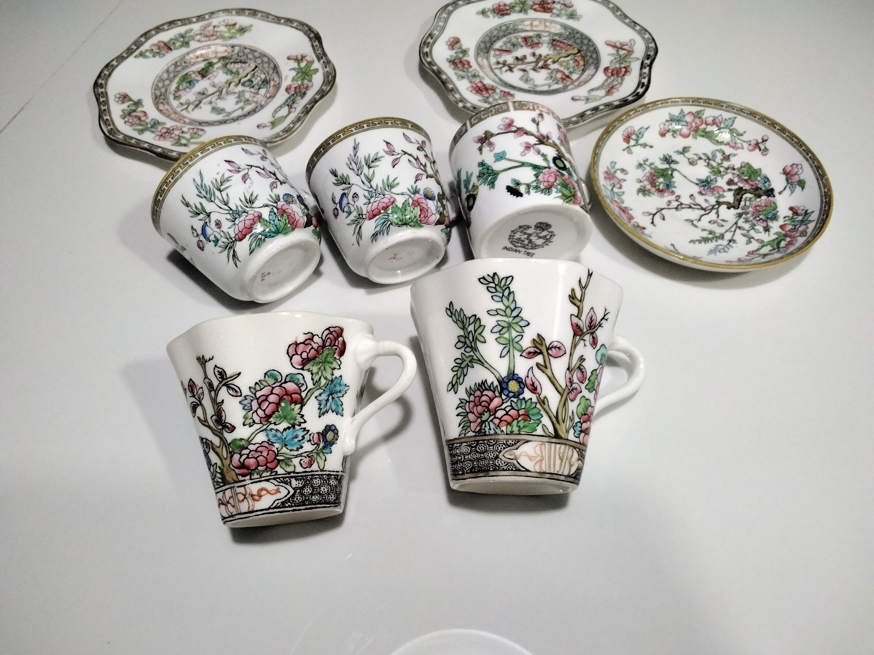 Antique England Coalport Porcelain Set of Cups & Saucers - Vintage - Etsy