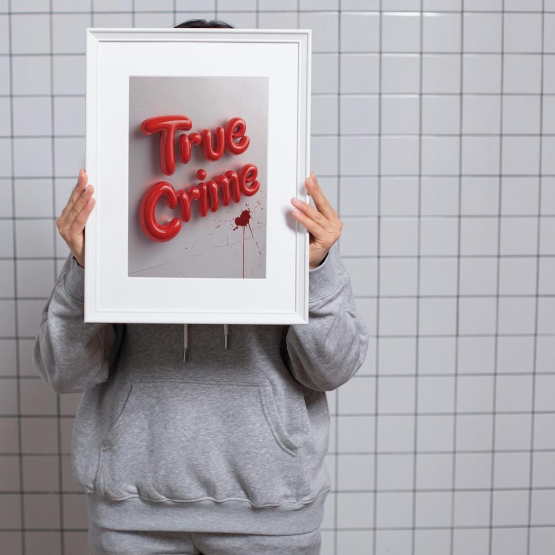 True Crime Wall Art Print | 3D Lettering | Fun Wall Art | Halloween ...