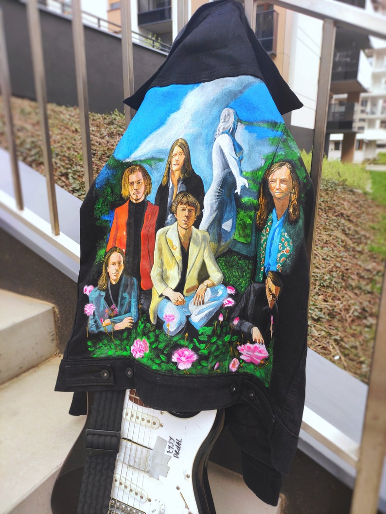 Custom Hand Painted Rock and Roll Denim Jacket, Personalized American ...