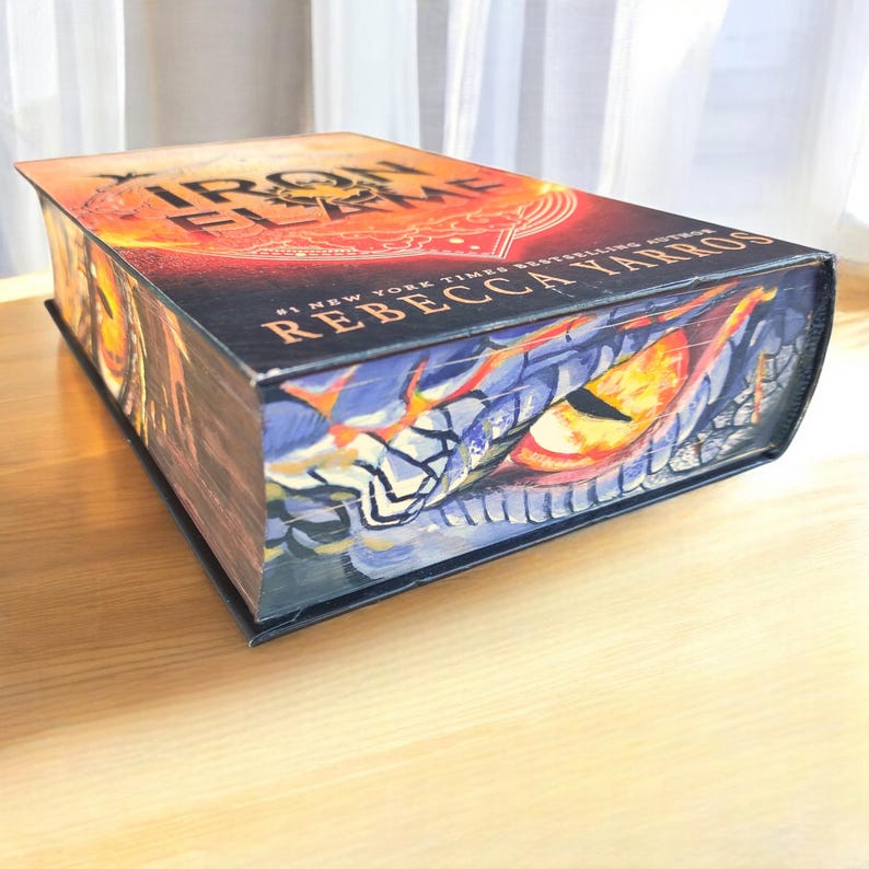 Iron Flame Fore-edge Painting Book, Hand Painted Pages, Custom Rebecca ...