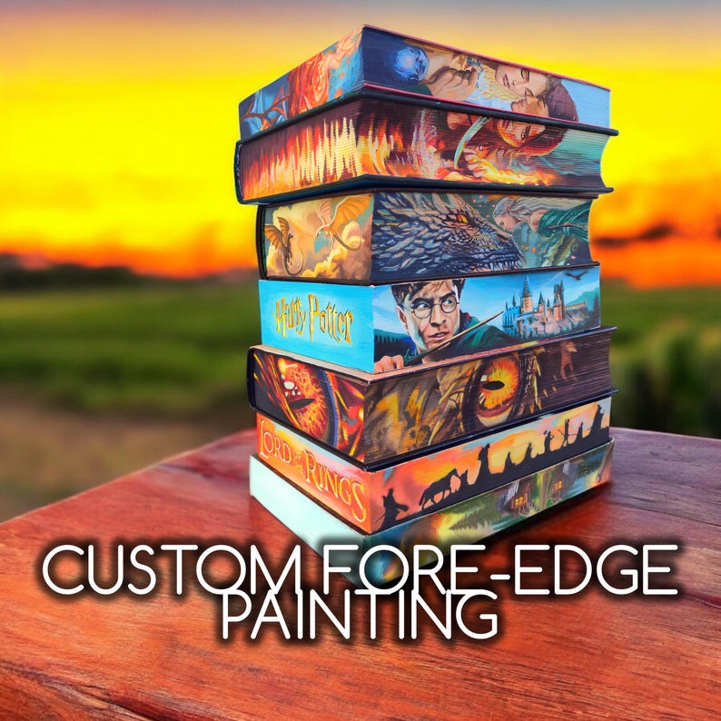 Custom Fore-edge Painting, Booktok Fantasy, Made to Order, Sprayed Edge ...