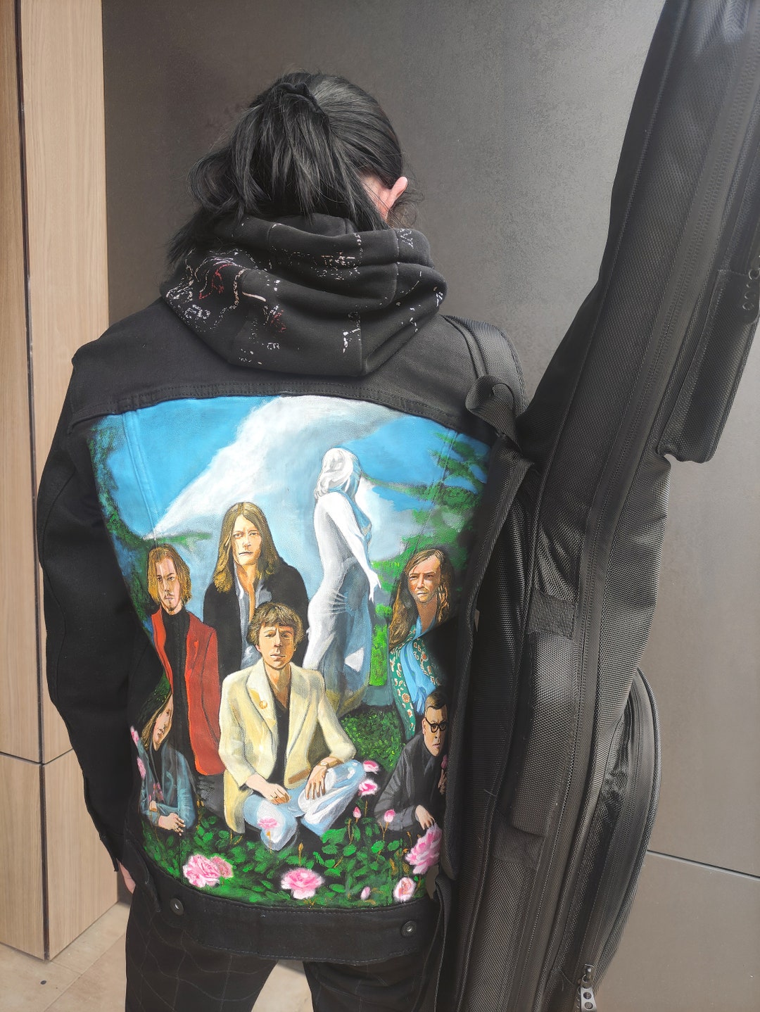 Custom Hand Painted Rock and Roll Denim Jacket, Personalized American ...