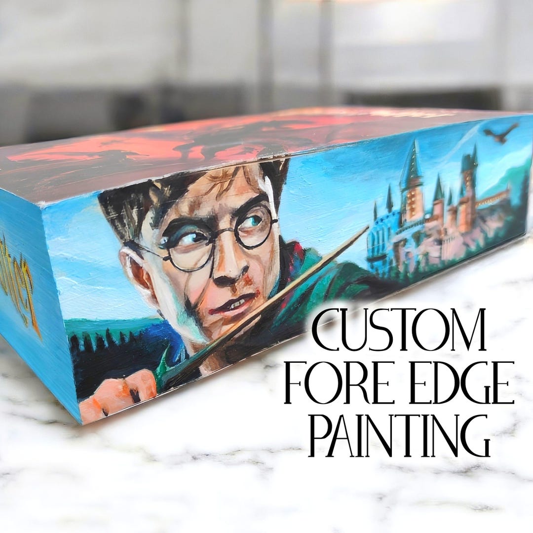 Custom Fore-edge Book HP Painting, Book Lover Gift Idea, Bookish Gift ...