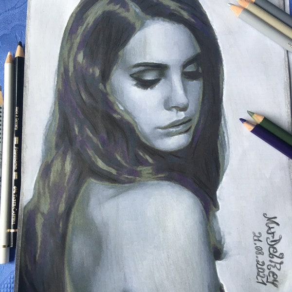 Lana Del Rey Drawing - Etsy