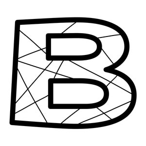 Printable Geometric Alphabet Letters Coloring Pages Wall Decoration ...