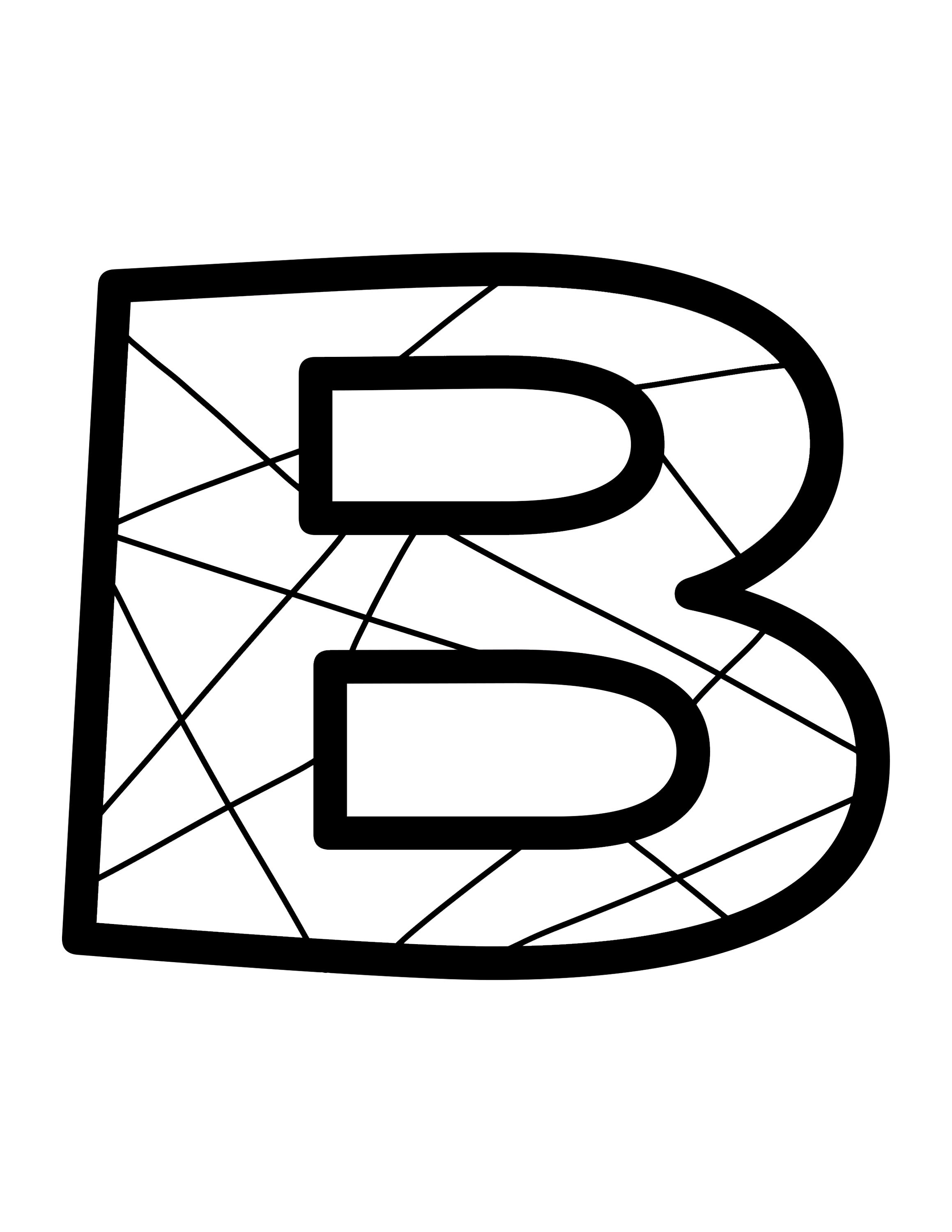 Printable Geometric Alphabet Letters Coloring Pages Wall Decoration ...