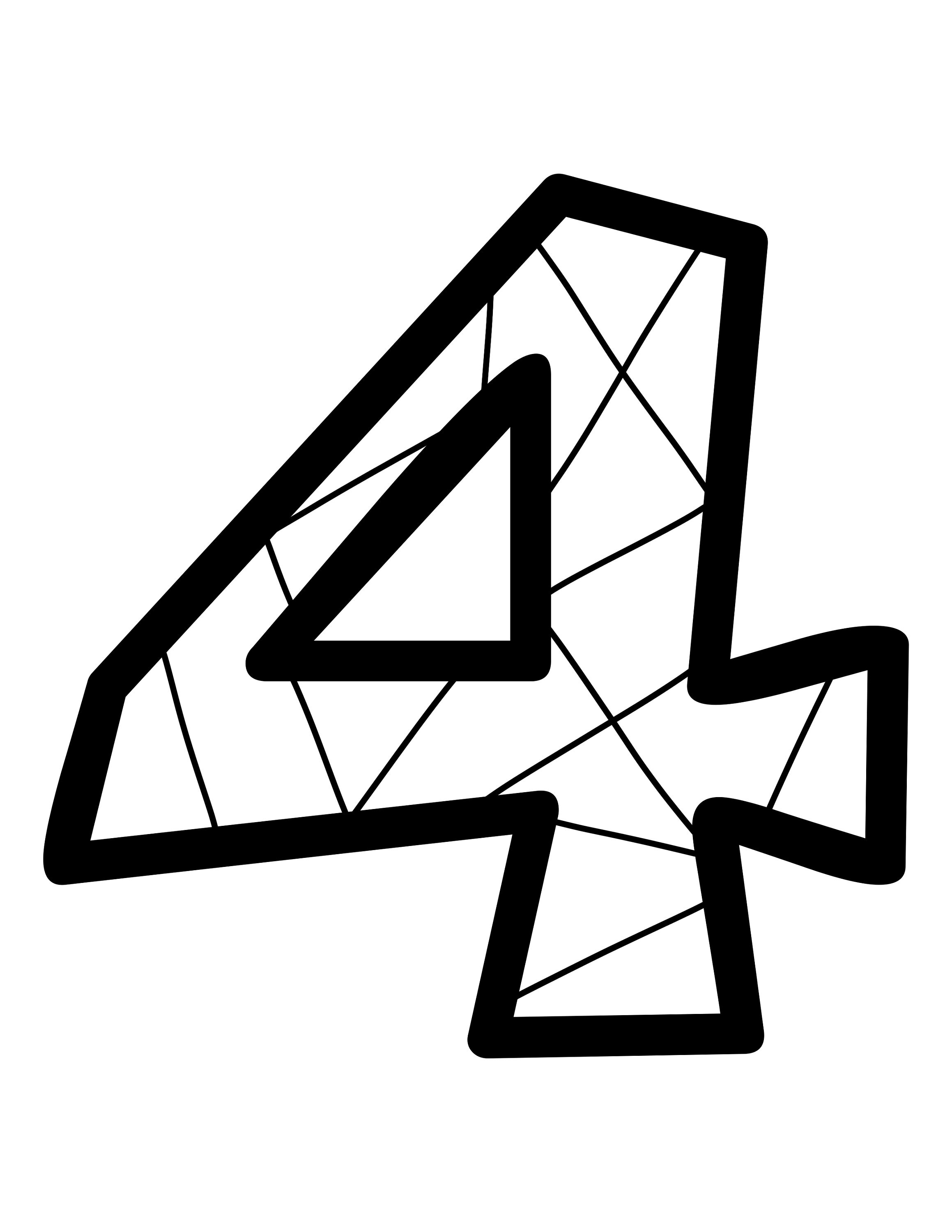 Geometric Number Set Printable Coloring Pages Wall Decoration Teacher ...